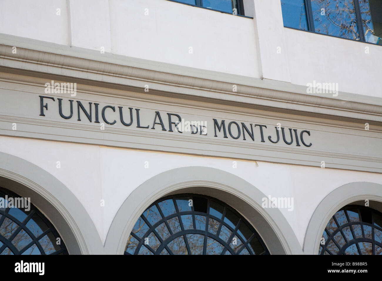 Funicular de Montjuic Barcelona Spain Stock Photo - Alamy