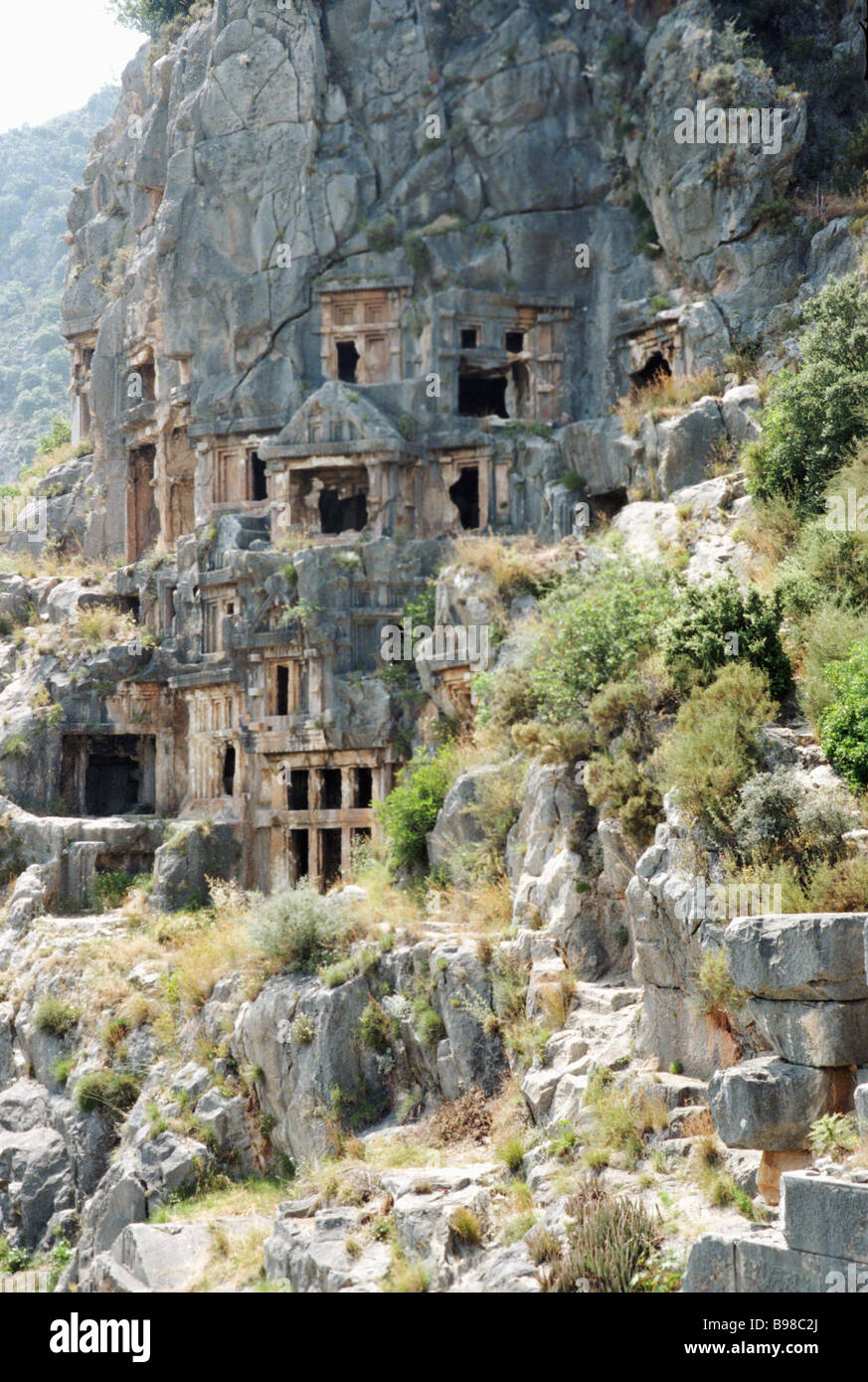 Ancient rock necropolis Stock Photo - Alamy