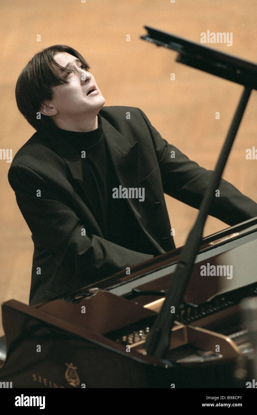 British pianist Freddy Kempf third prize performs during XI Tchaikovsky ...