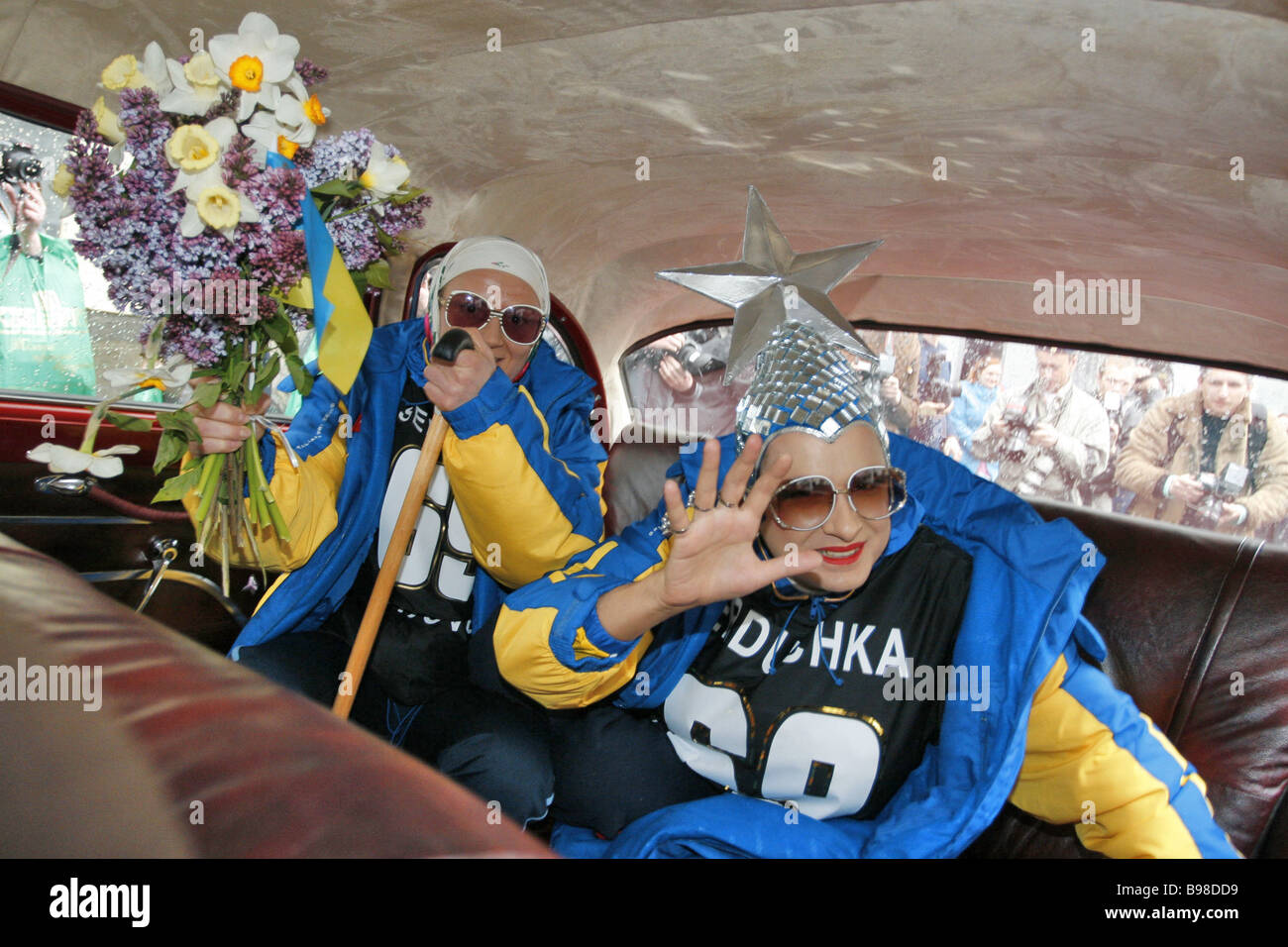 Entertainer Andrei Danilko departing for a Eurovision song contest He ...