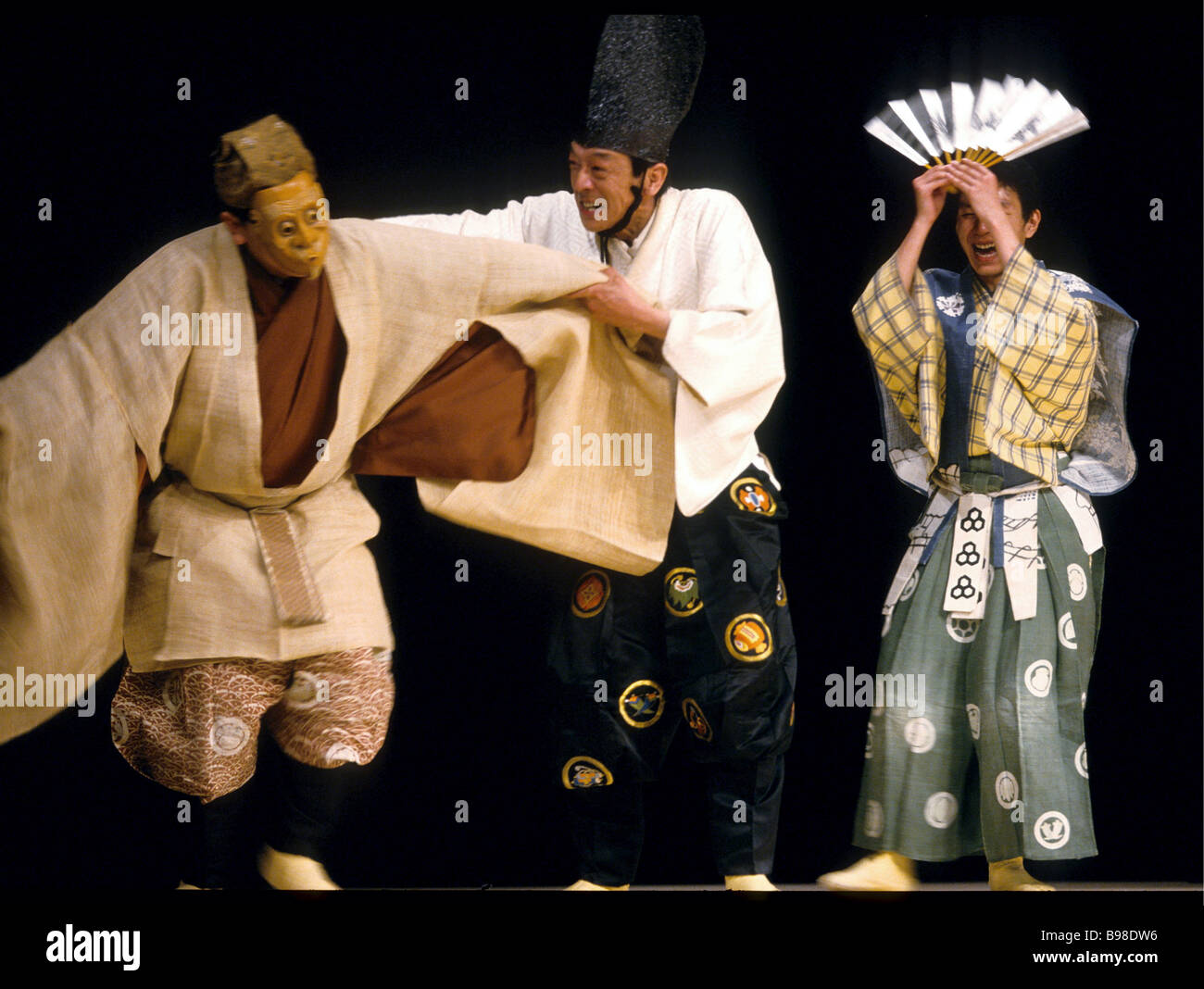 A scene from a performance staged by the Japanese Kyogen Theater during ...
