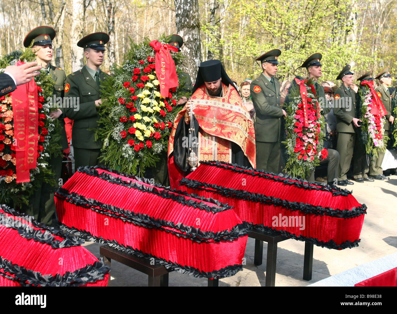 The remains of six Soviet pilots who died during World War II are being ...