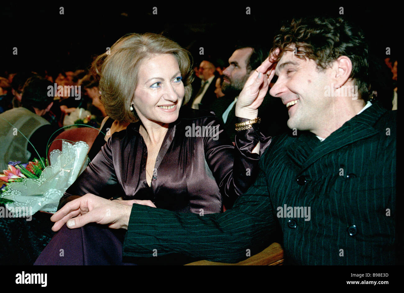 Actor Sergei Makovetsky right at the Zolotoi Oven national prize awards ...