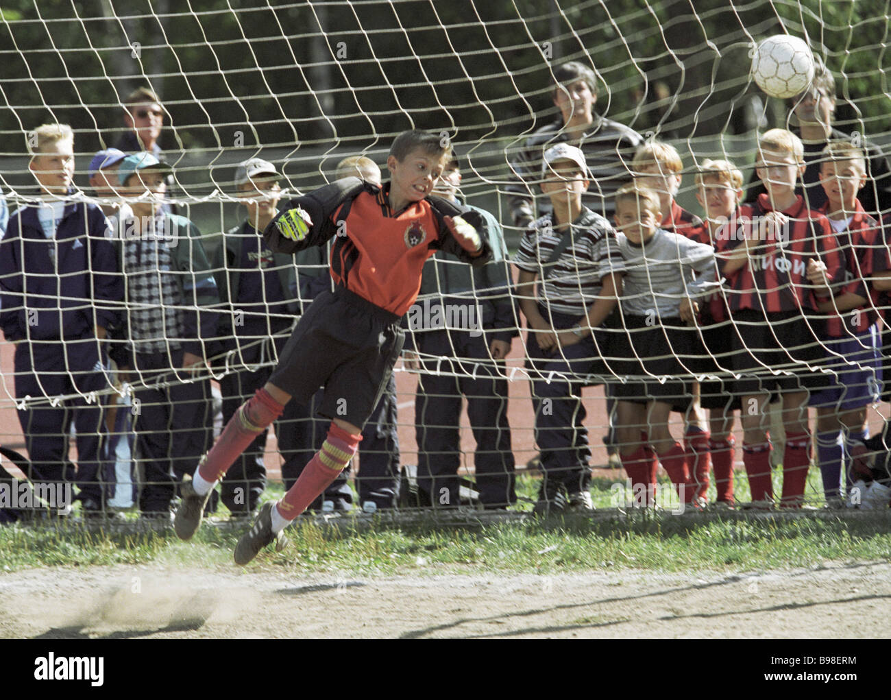 Moscow Junior Football championships Stock Photo - Alamy