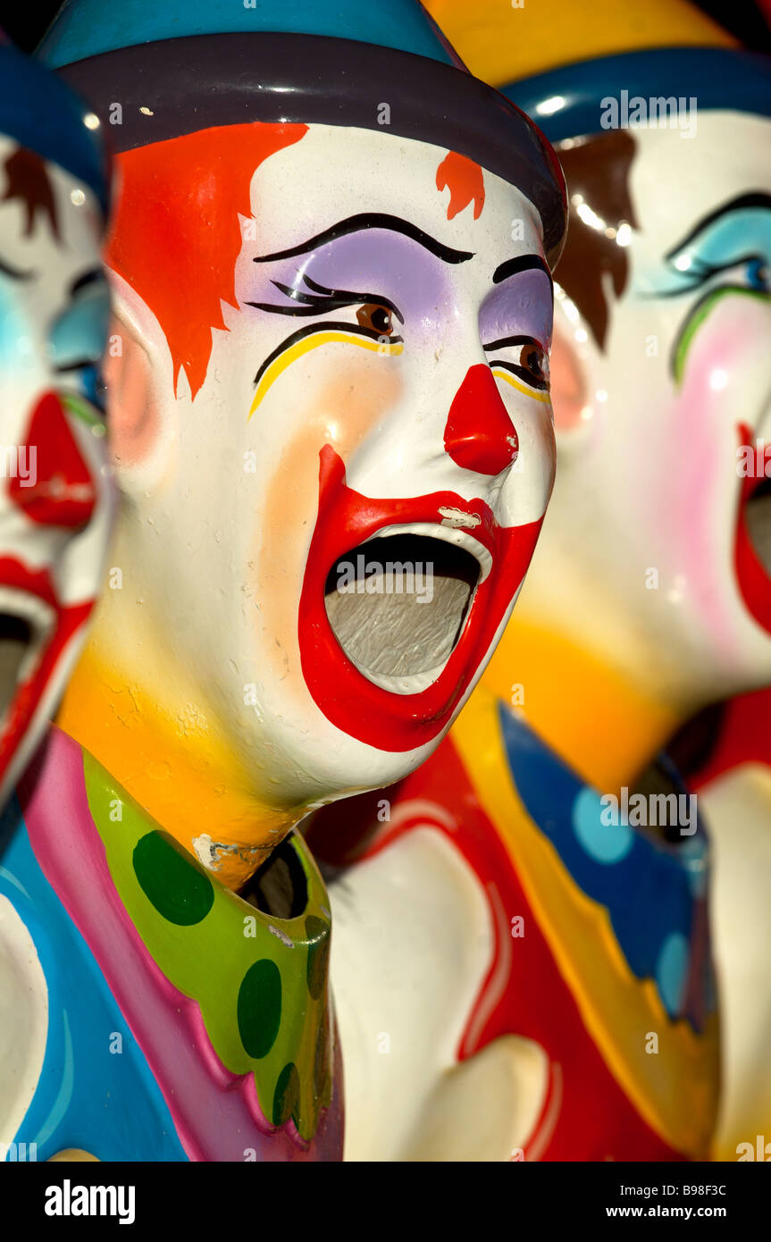 Laughing clowns at fair Stock Photo - Alamy