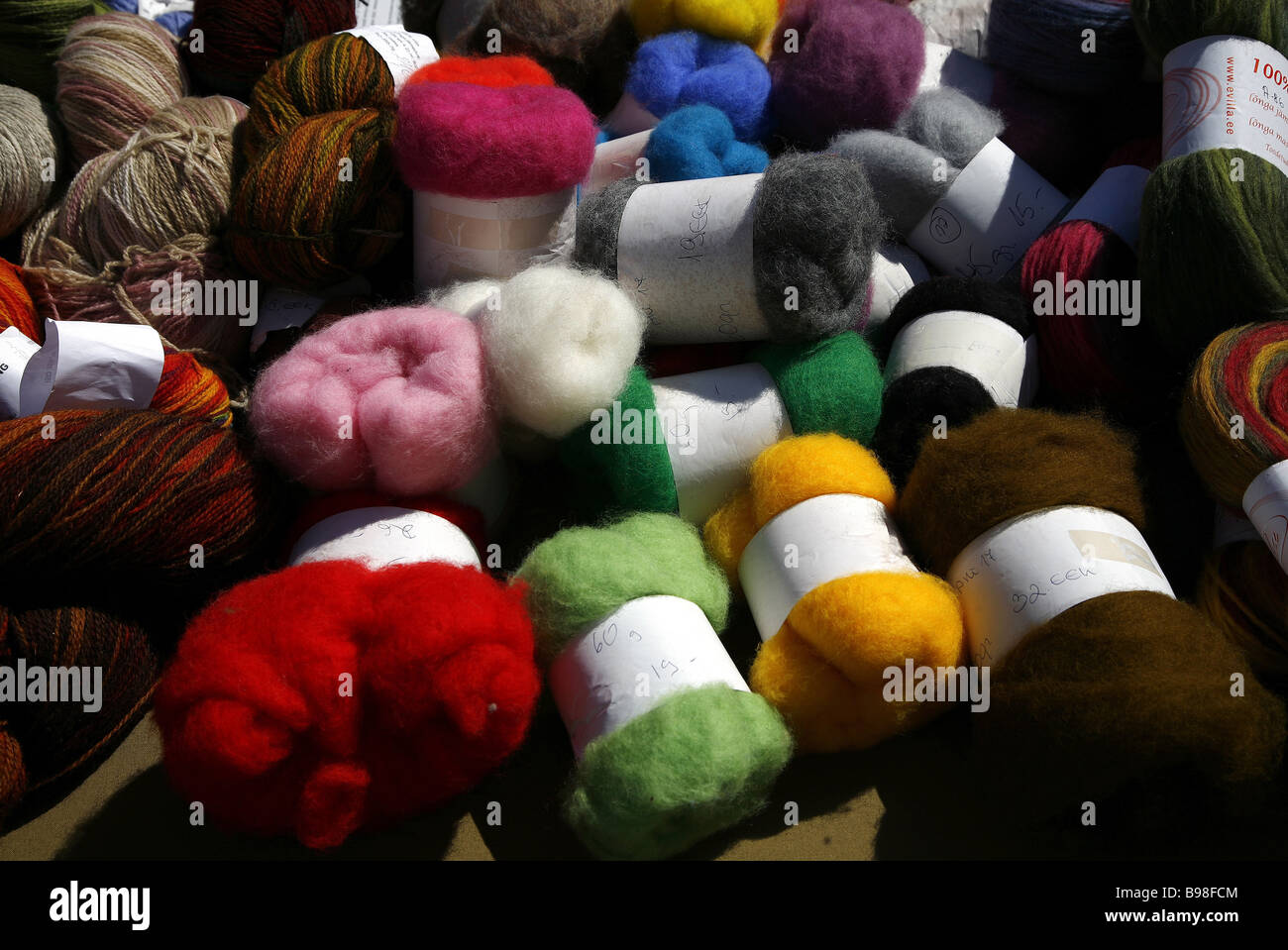 TRADITIONAL WOOL STALL TALLINN ESTONIA TOWN HALL SQ TALLINN ESTONIA 08 ...