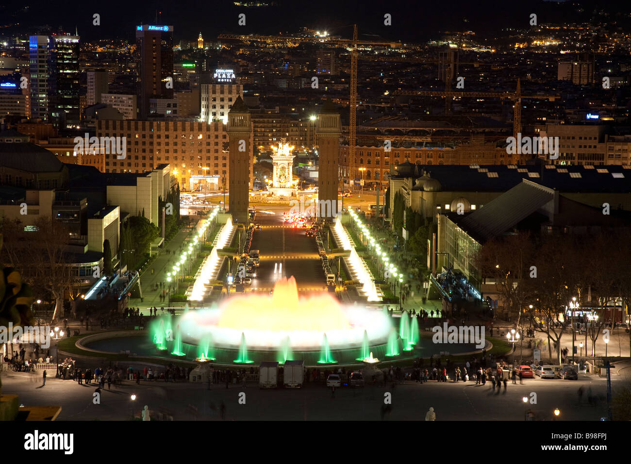 Font Magica Night Barcelona Spain Stock Photo - Alamy