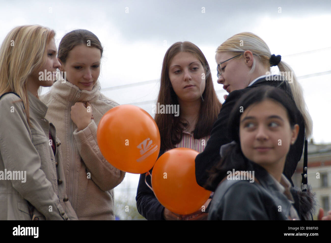 First year students of Moscow Lomonosov State University Stock Photo ...