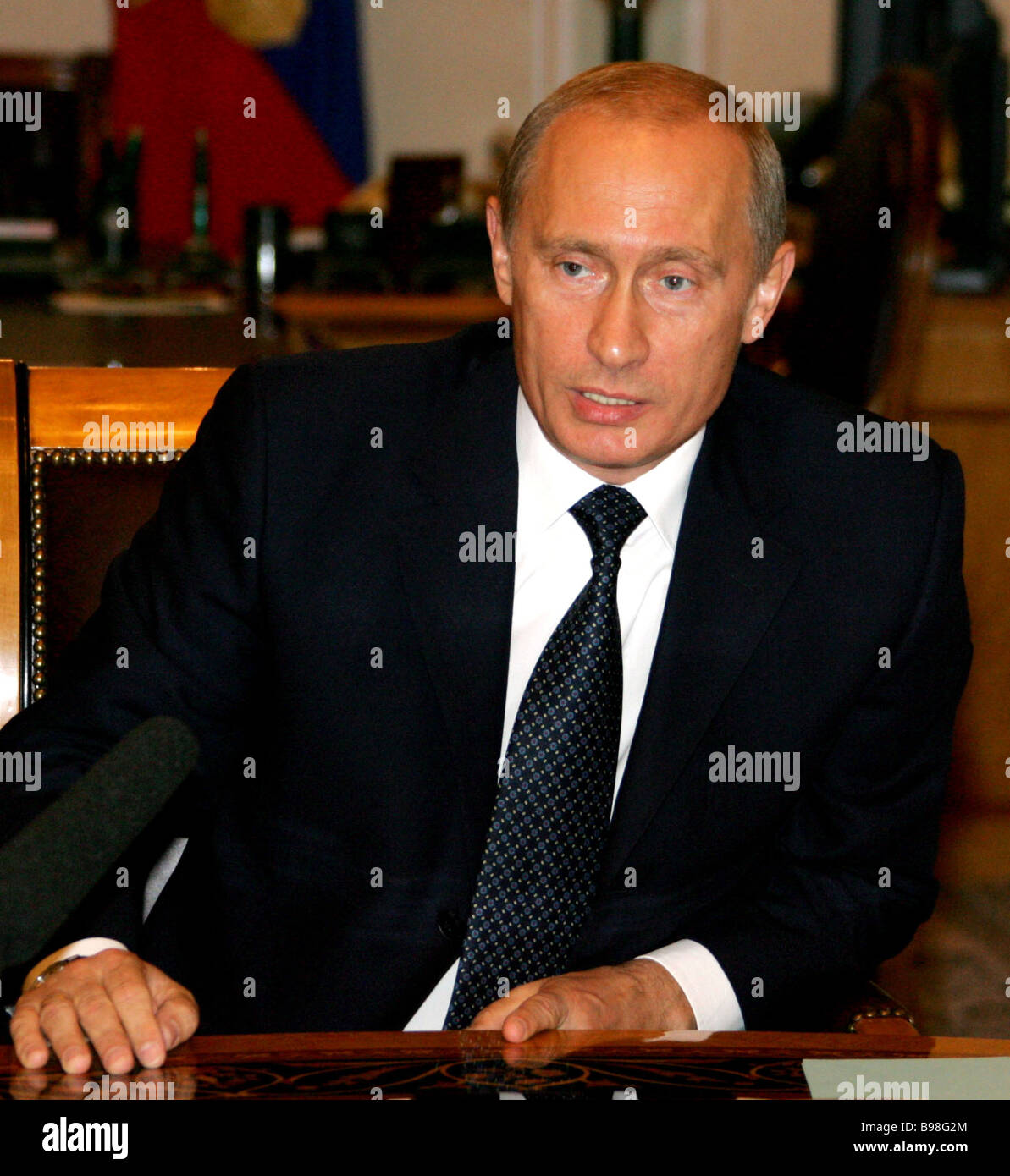 President of Russia Vladimir Putin at a Security Council Meeting in the ...