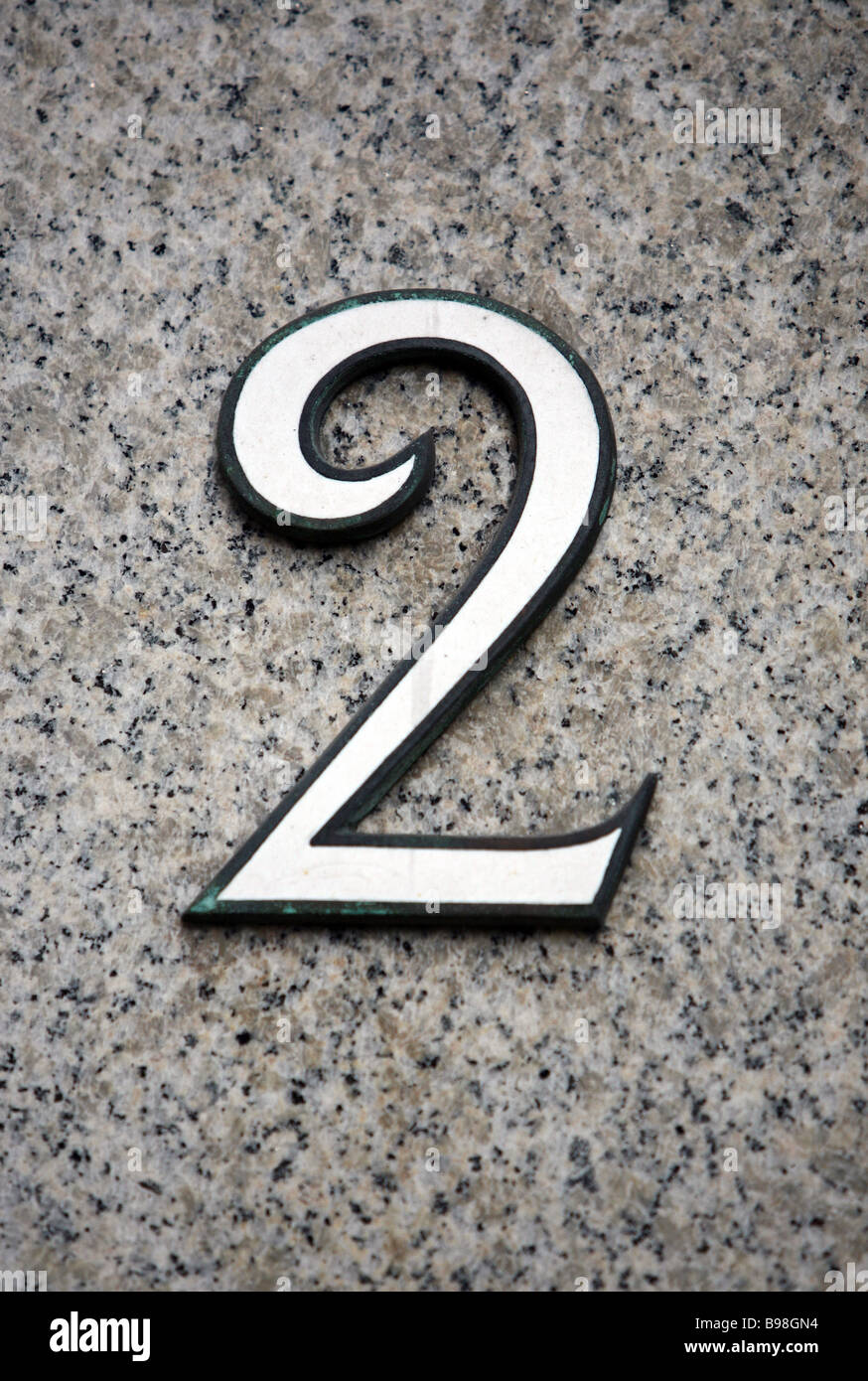The number two on a wall Stock Photo - Alamy
