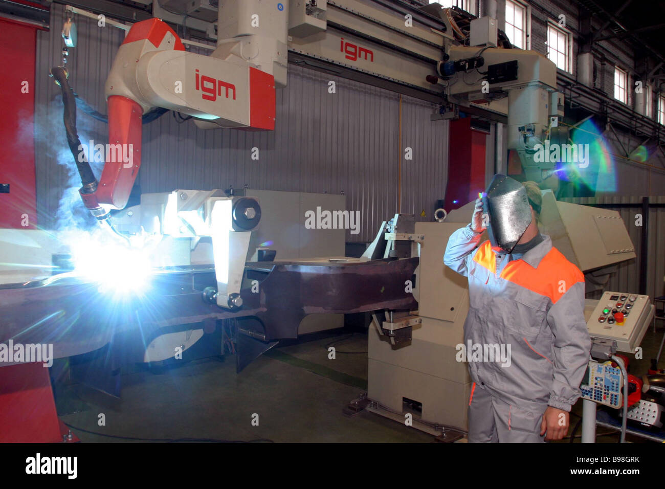 At a workshop of the Tver car building factory Stock Photo - Alamy
