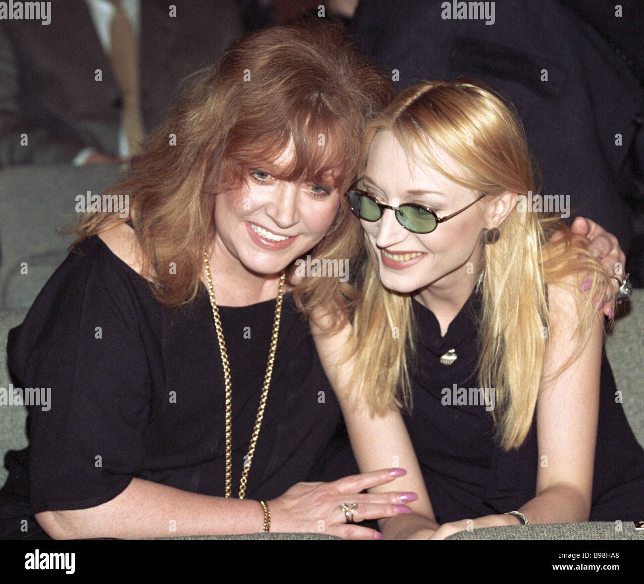 People s Artist of the USSR Alla Pugachyova left and her daughter and ...