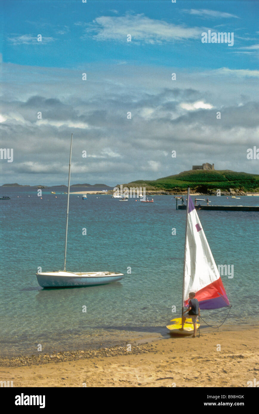 Old Grimsby Harbour at Tresco island Isles of Scilly England UK Stock ...