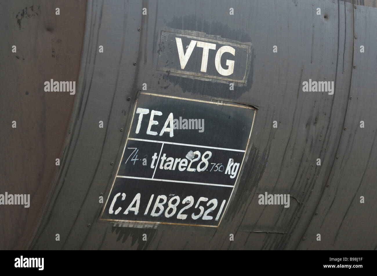Information sign on an old rusty freight container Stock Photo - Alamy