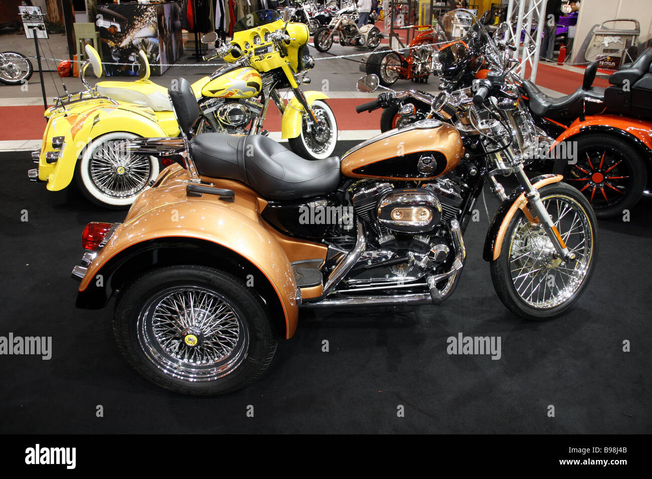 motorbikes at motor show Stock Photo - Alamy