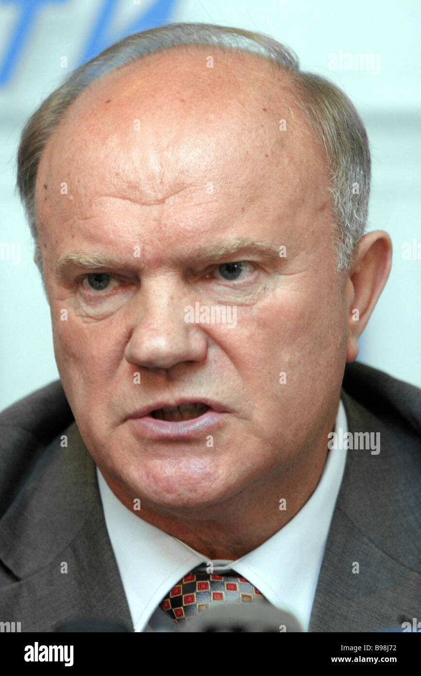 Gennady Zyuganov KPRF chairman and leader of the KPRF faction in the ...