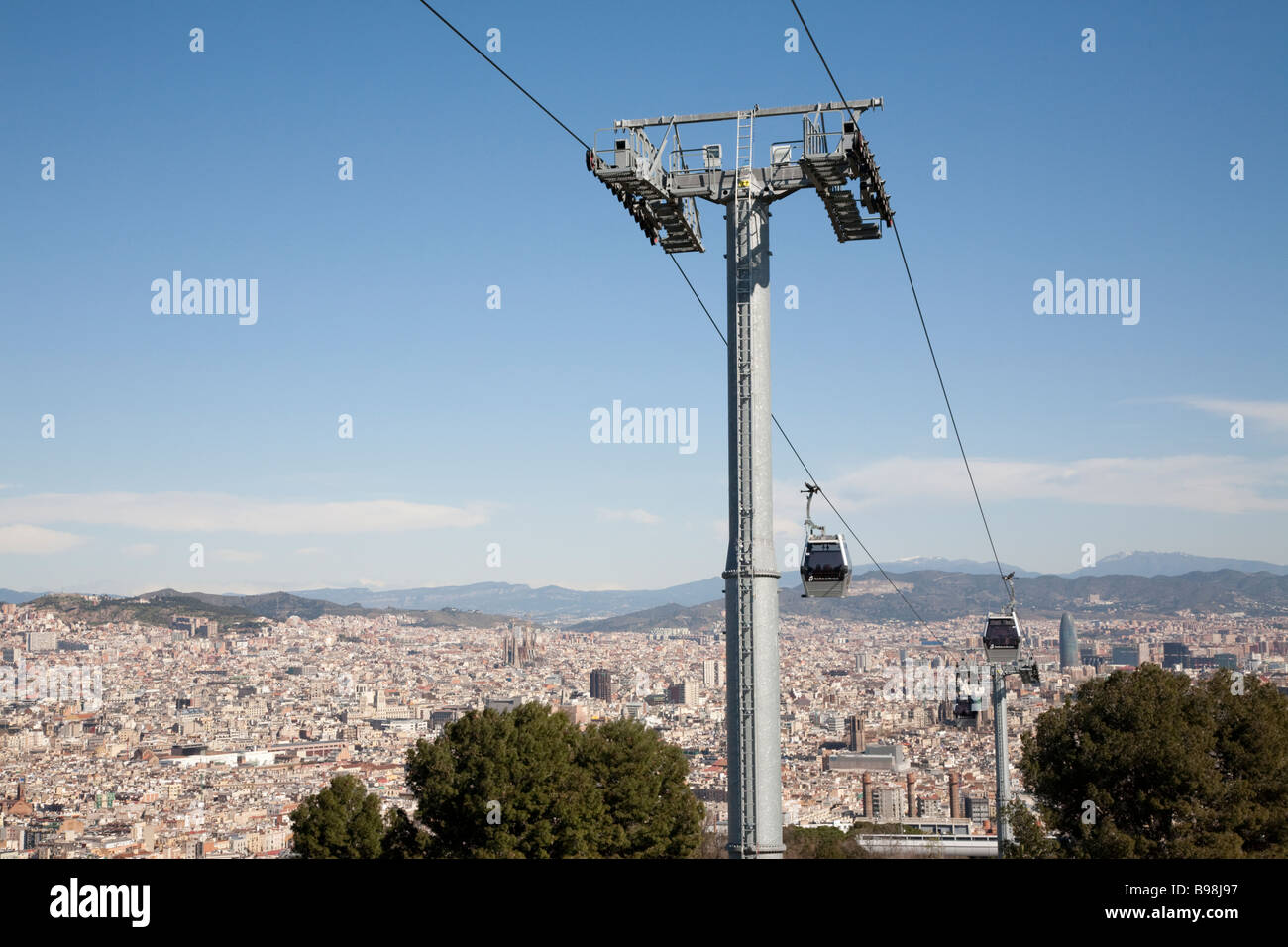 Teleferic Cable Car Barcelona Spain Stock Photo - Alamy