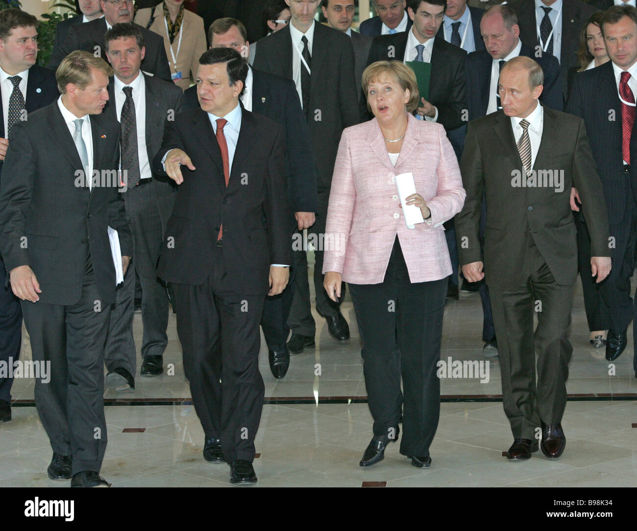 Russian President Vladimir Putin German Chancellor Angela Merkel and ...
