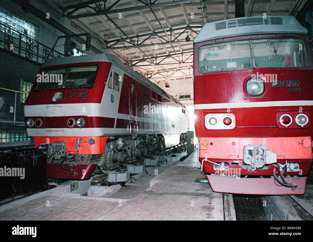 Locomotives produced at the Kolomna locomotive manufacturing plant ...