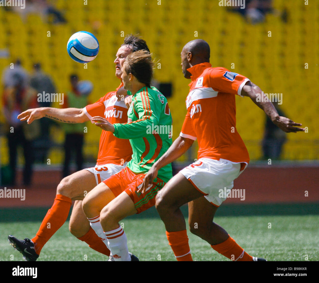 From left to right football players Martin Jiranek Spartak Moscow ...