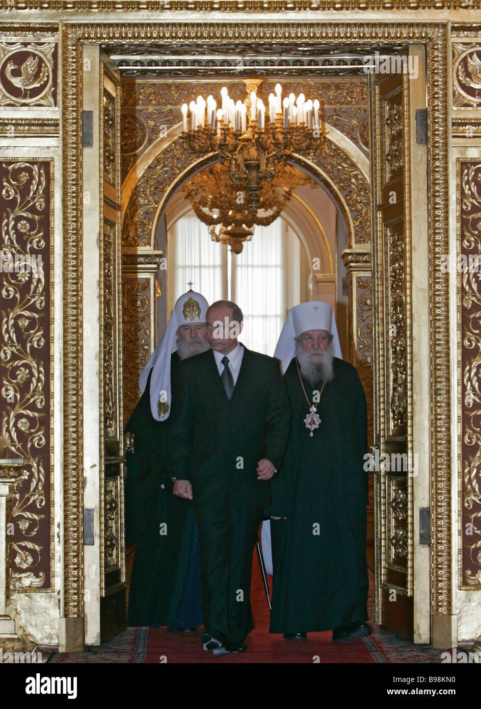 From left to right Patriarch Alexius II of Moscow and All Russia ...