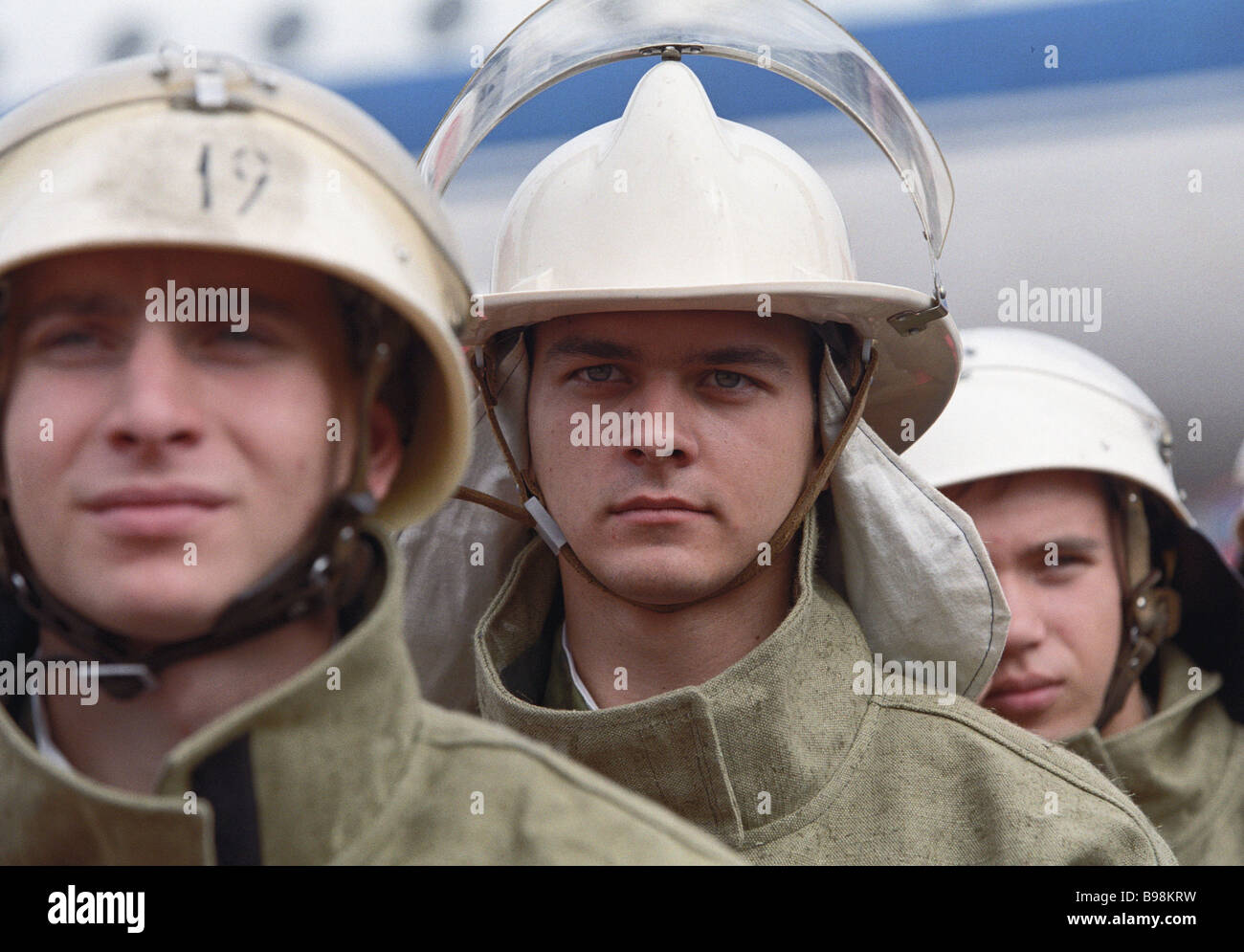 At the exhibition 21st Century Fire Safety Stock Photo - Alamy