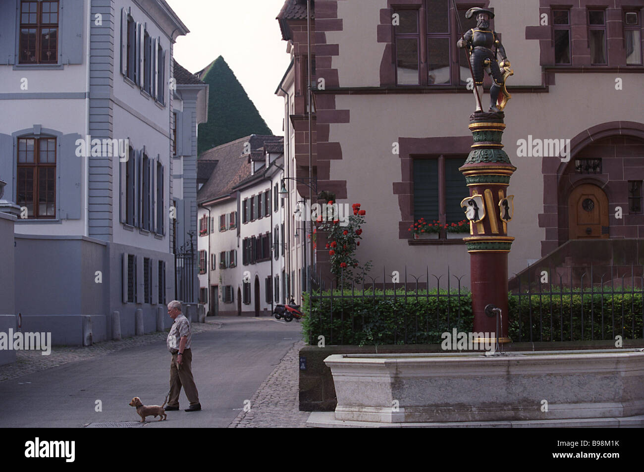 The city of Basel Martin Strasse Stock Photo - Alamy