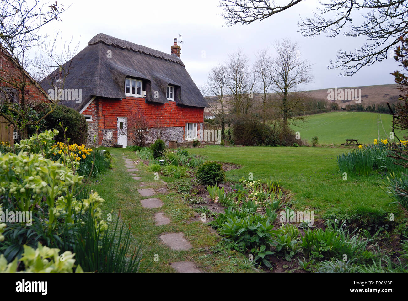 English cottage garden path flowers hi-res stock photography and images ...