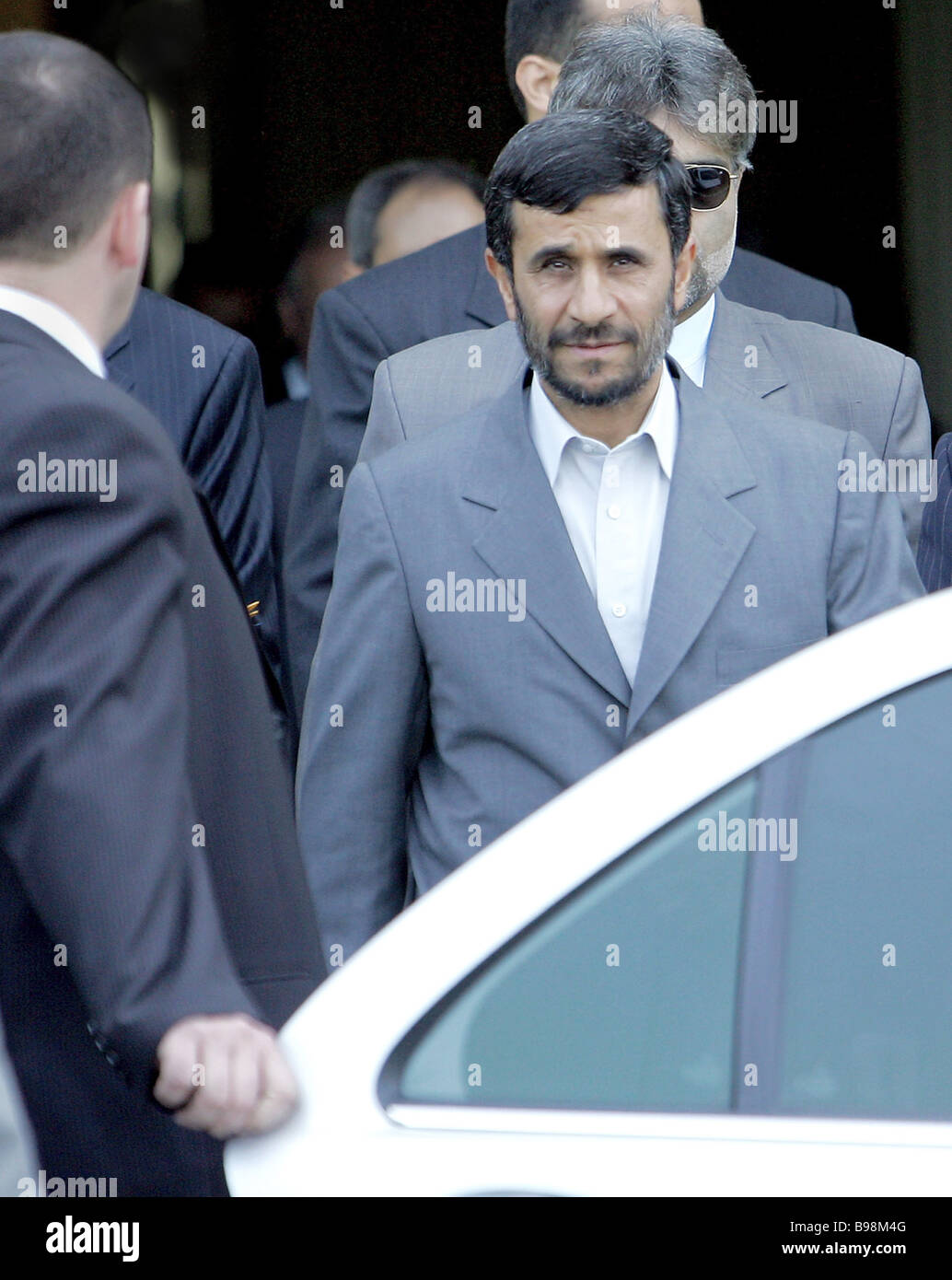 President Mahmoud Ahmadinejad of Iran arrives in Minsk for an official ...