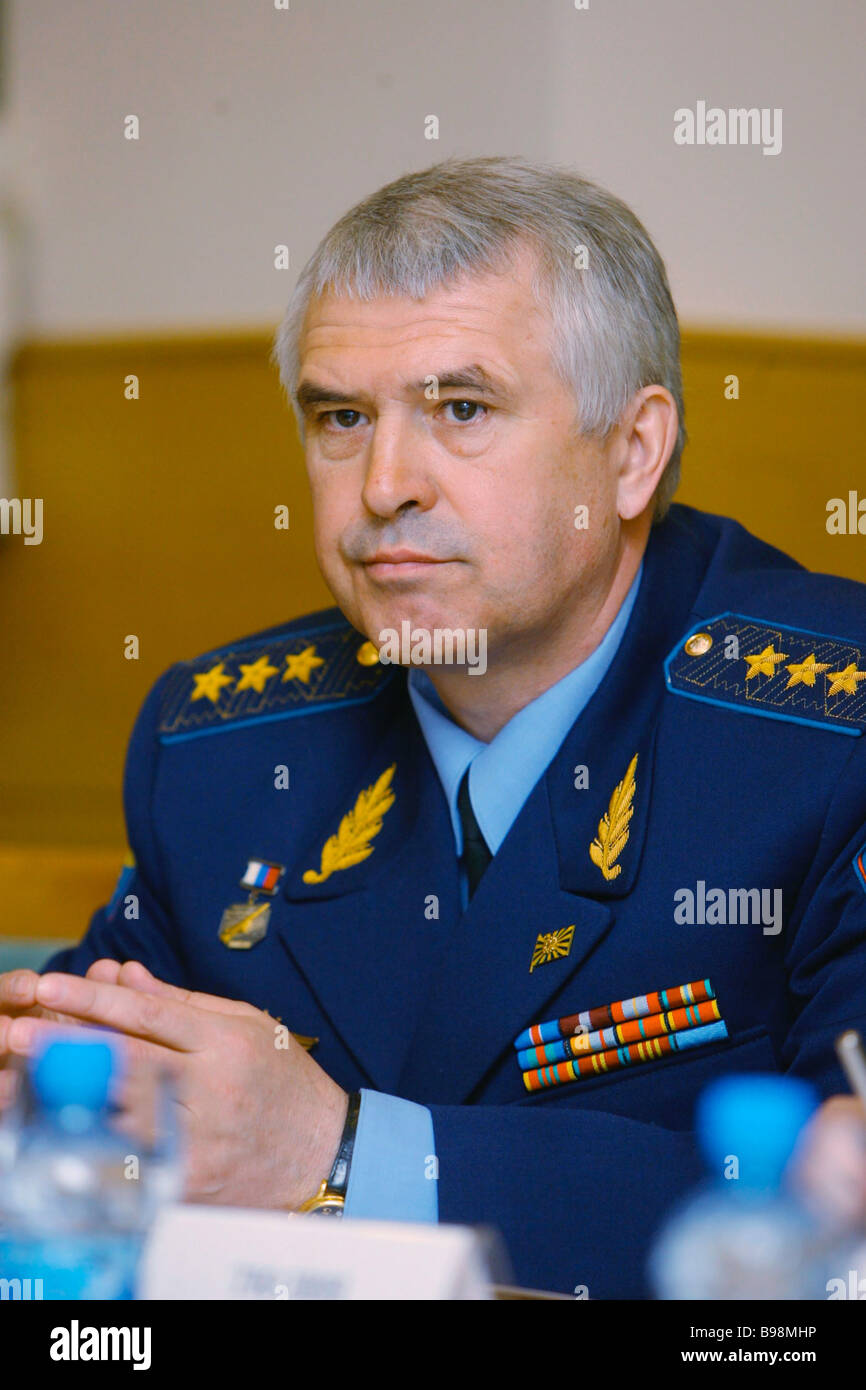 Russian Air Force Commander in Chief Colonel General Alexander Zelin ...