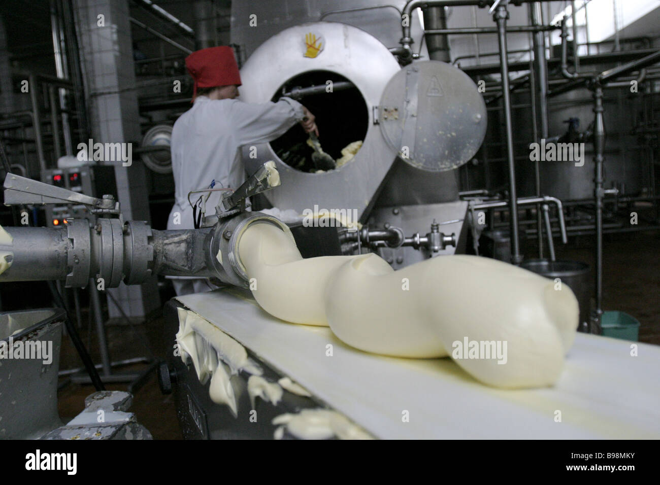 Butter production line at the Savushkin Product creamery Brest Belarus ...