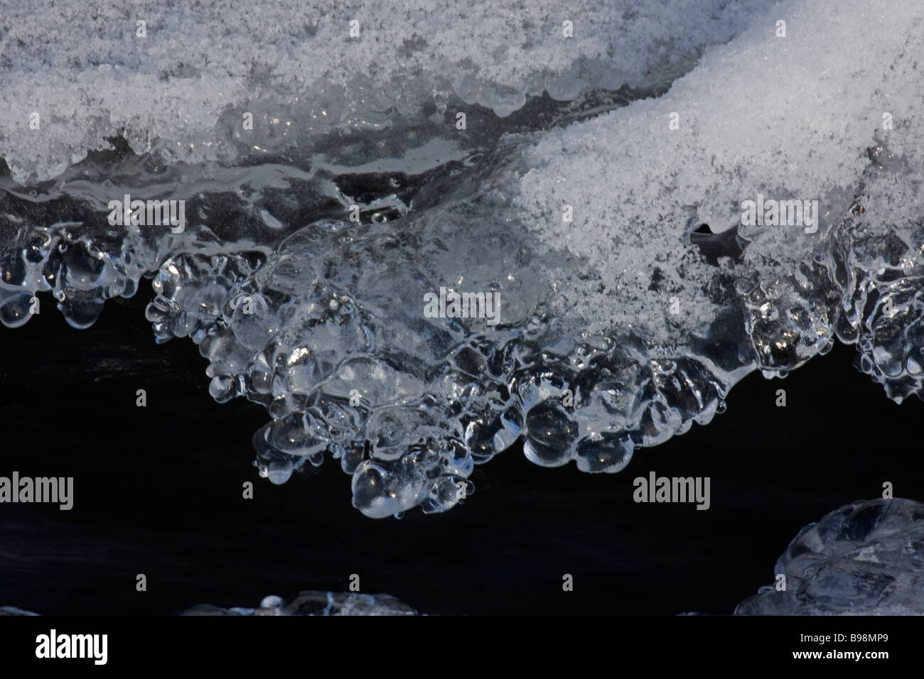 Ice on Stream - New York - USA Stock Photo - Alamy