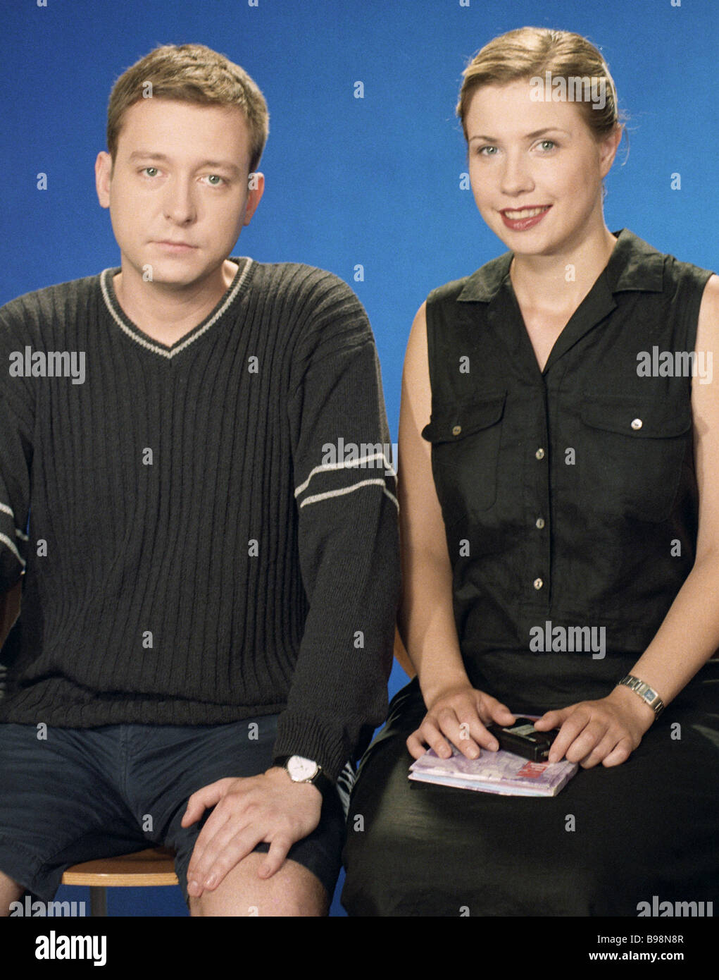 Anchormen of the Who Is Who television game Anastasia Solovyova right ...