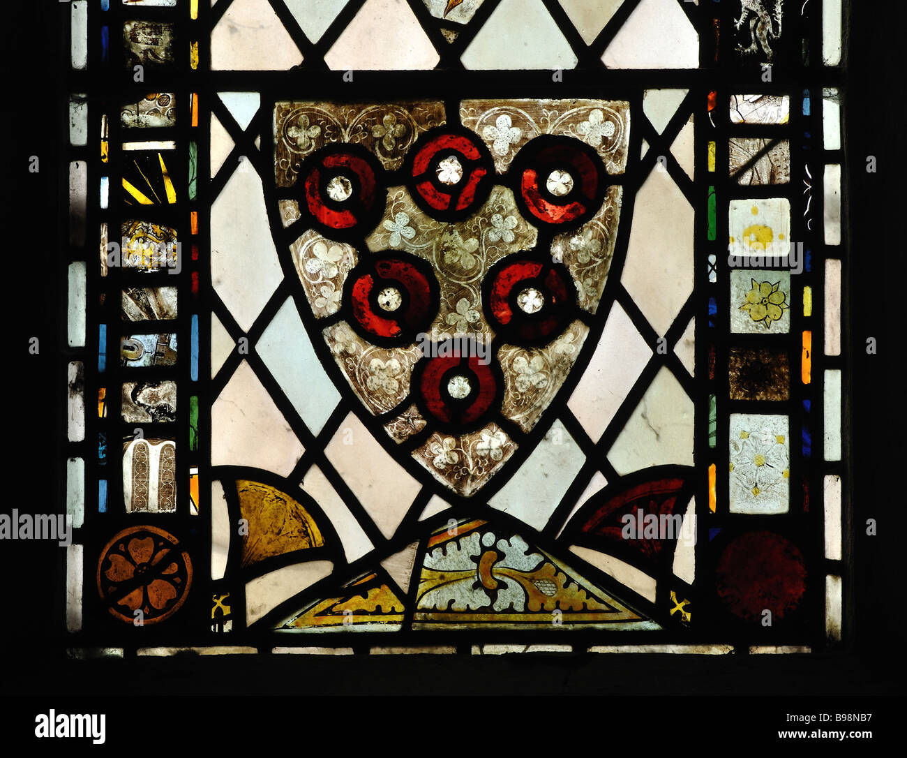 Stained glass in St Mary`s Church, Kidlington, Oxfordshire, England, UK ...