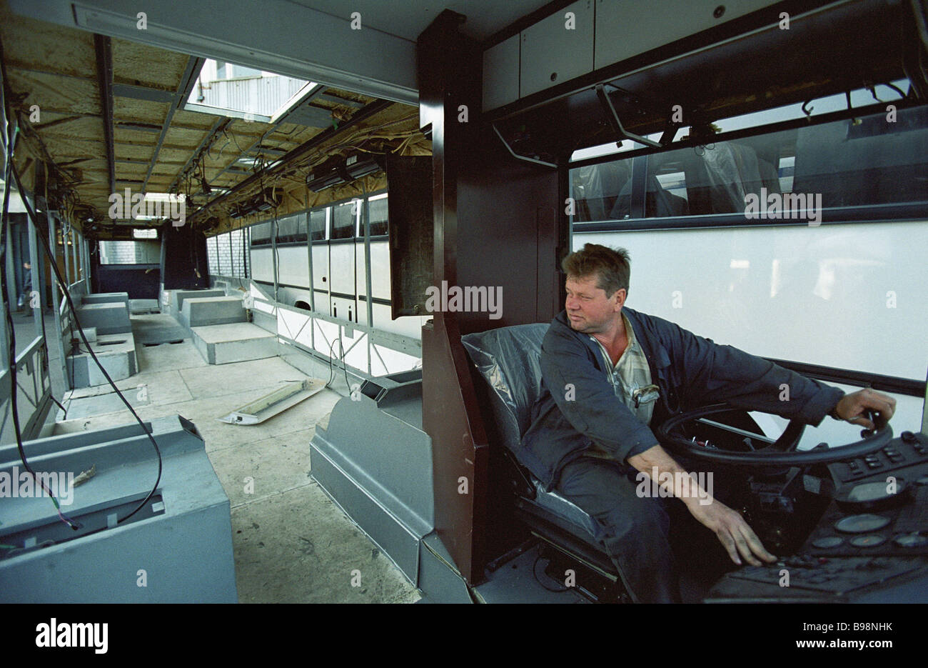 Bus assembly at the MAZ factory Minsk Belarus Stock Photo - Alamy