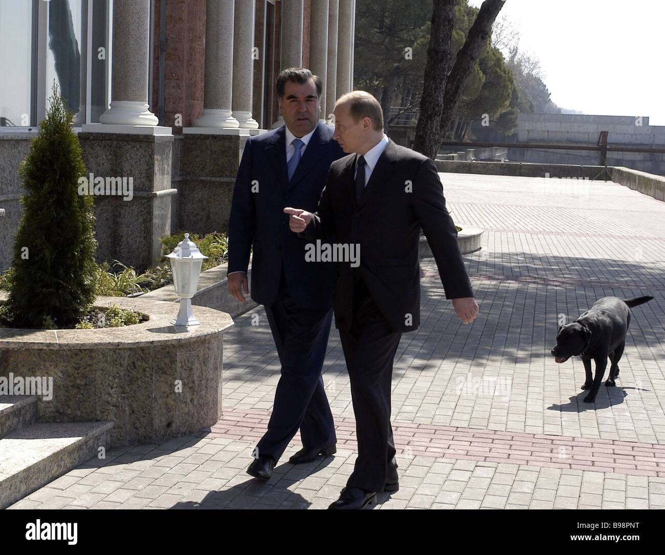 Russian President Vladimir Putin right met with his Tajik counterpart ...