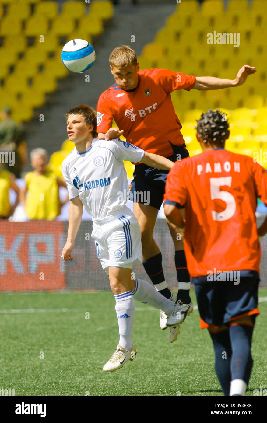 Left to right background Andrei Arshavin Zenit and Alexei Berezutsky ...