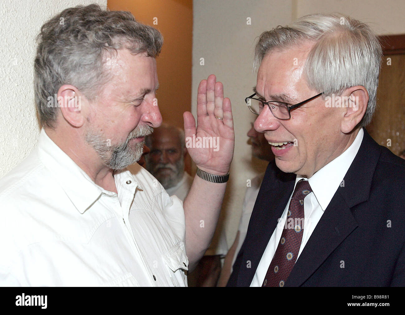 From left to right leader of Belarusian opposition Alexander ...