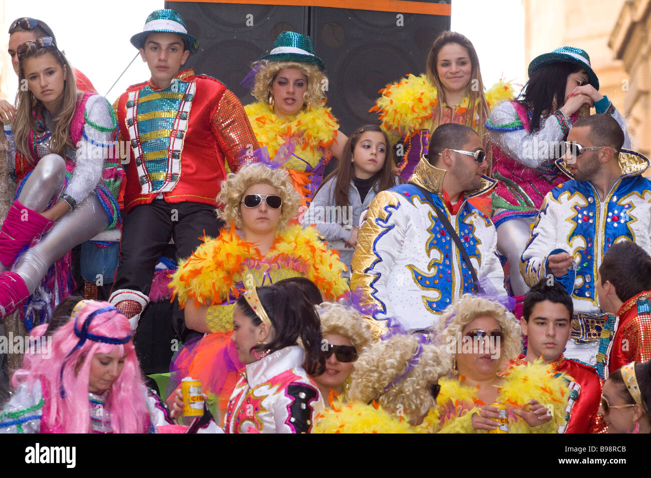 Group of People in Carnival Costume Valletta Malta Stock Photo - Alamy