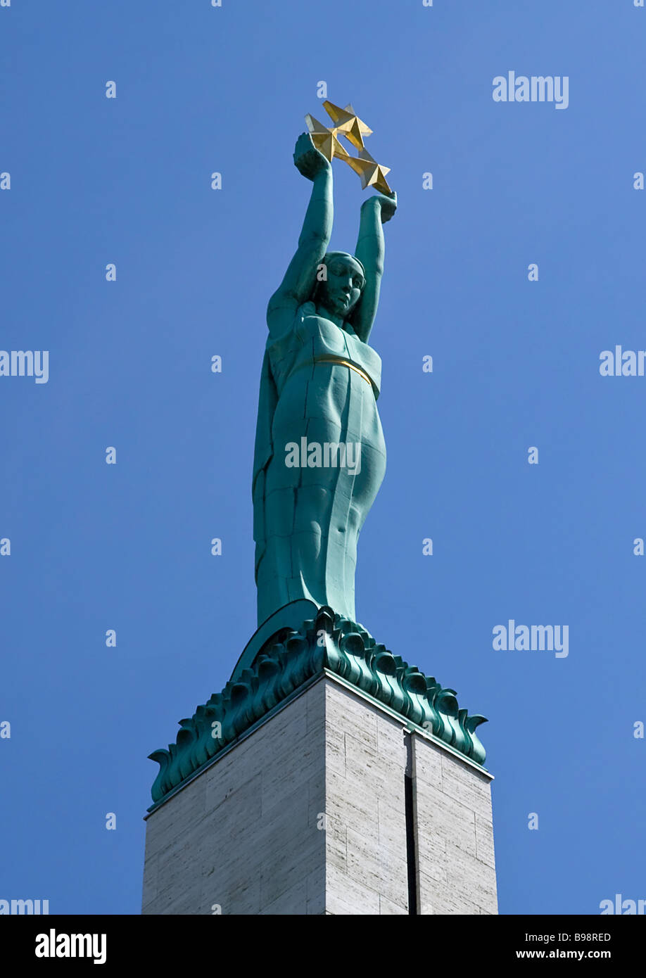 Freedom monument Riga Latvia known as milda Stock Photo - Alamy
