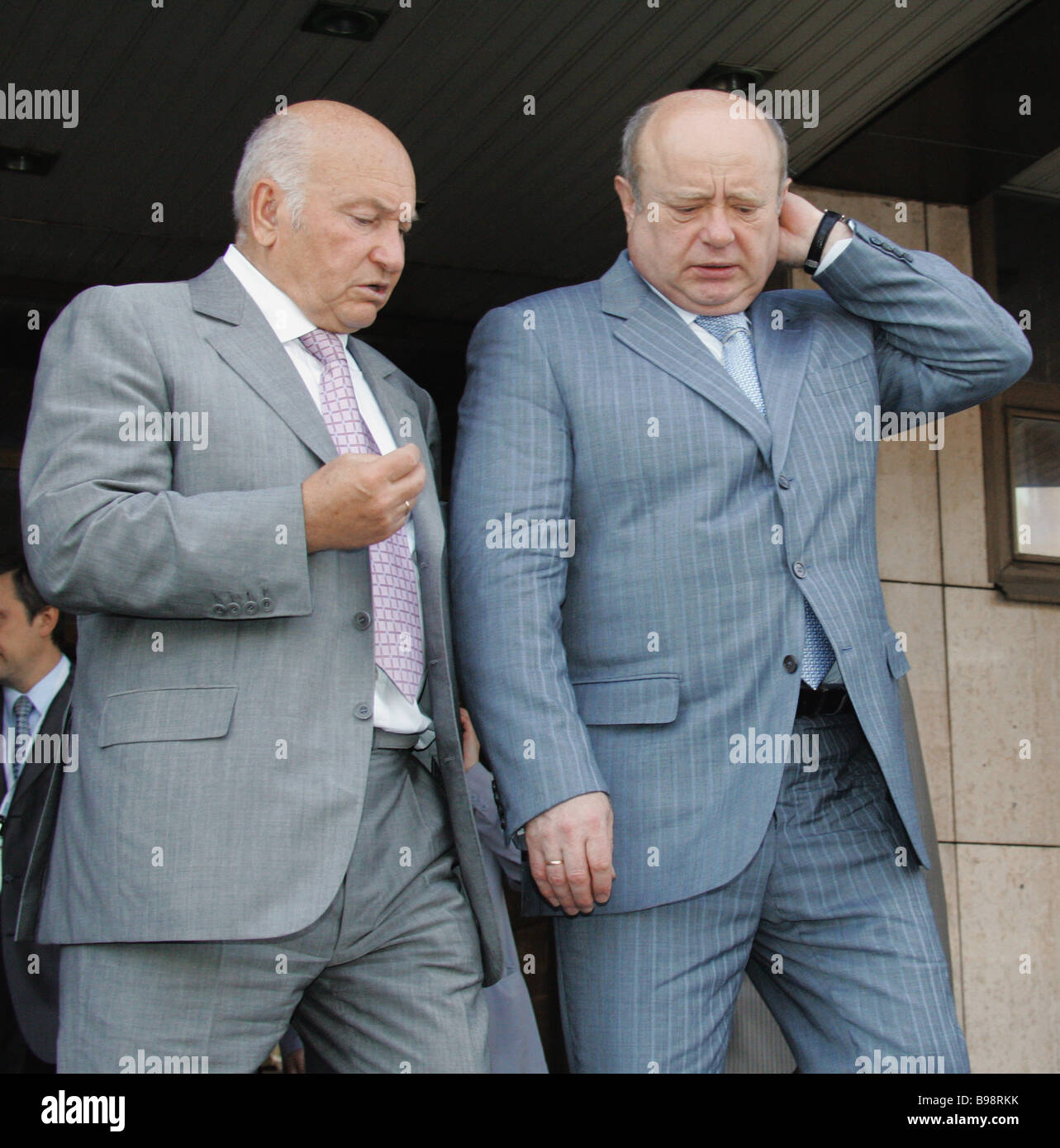 From left to right Russian Prime Minster Mikhail Fradkov and Mayor of ...