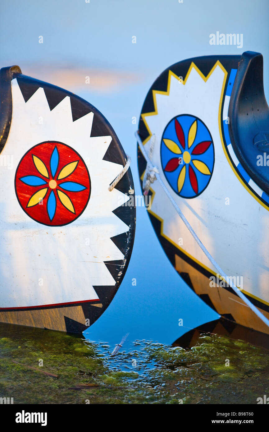Painted canoe hi-res stock photography and images - Alamy