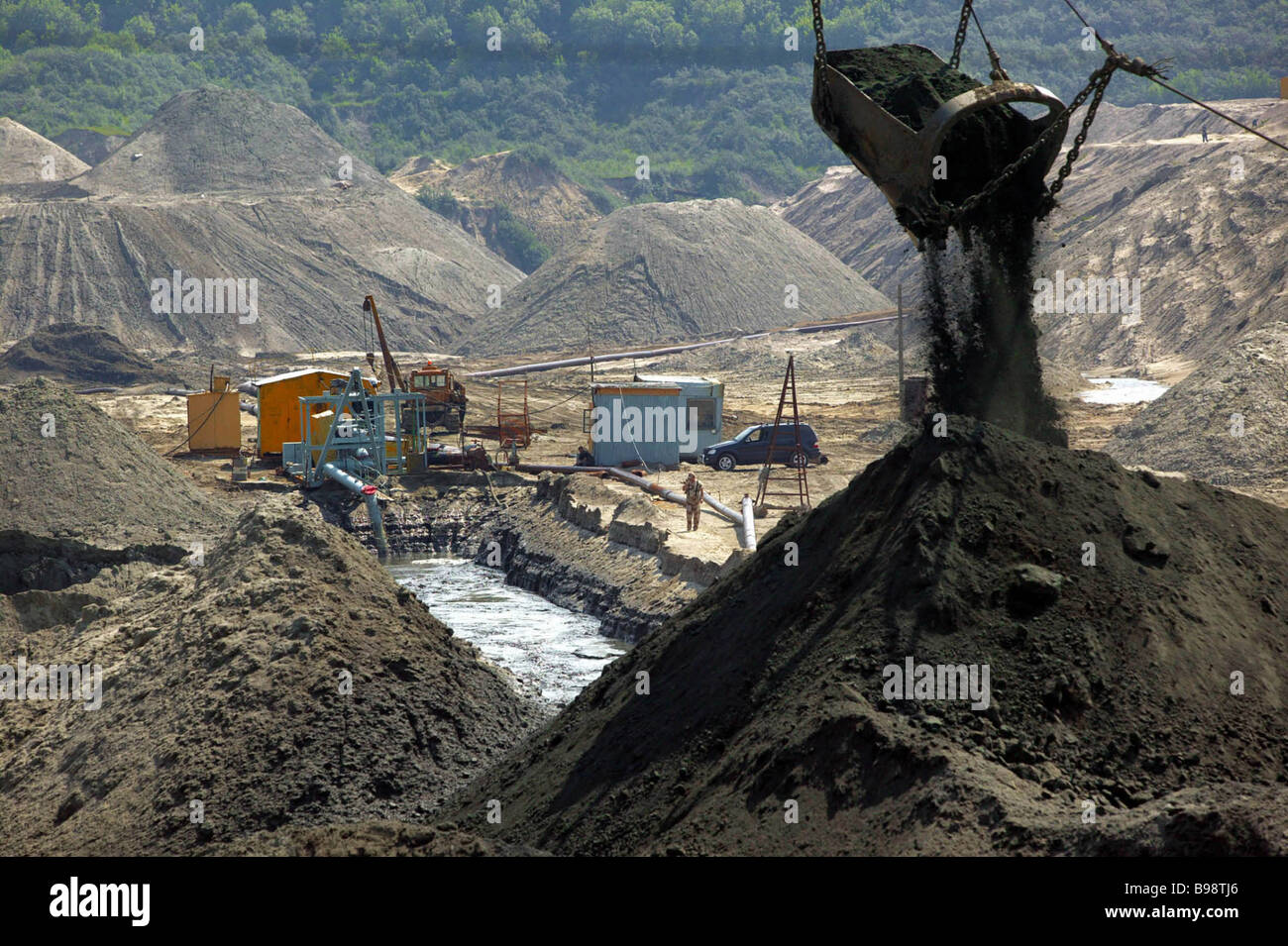 Extracting amber at the Kaliningrad amber plant Stock Photo - Alamy