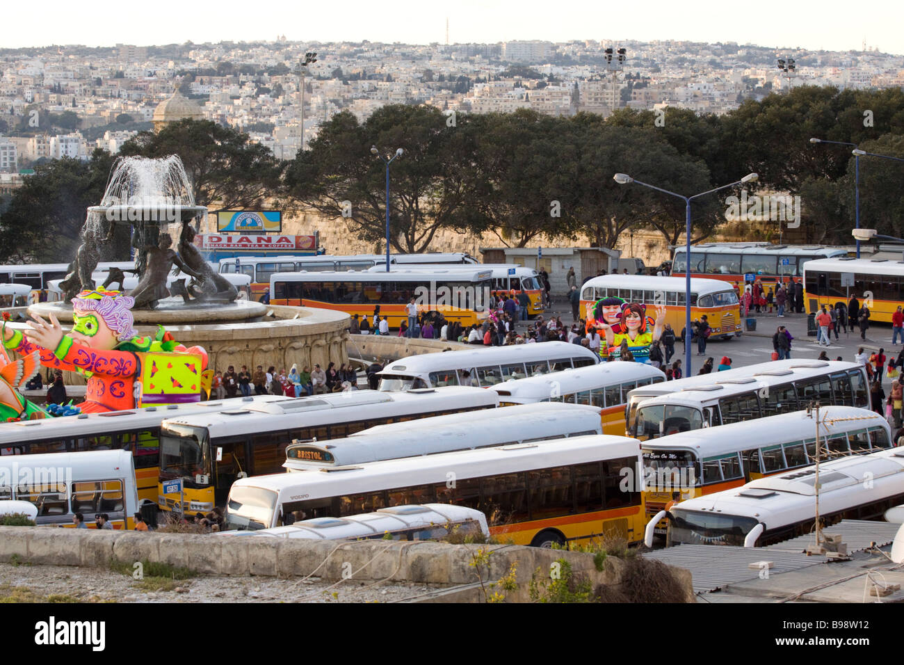 Valletta Main Bus Station Malta Stock Photo - Alamy
