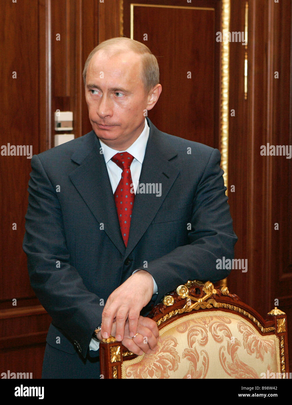 Russian President Vladimir Putin in his Kremlin office Stock Photo - Alamy