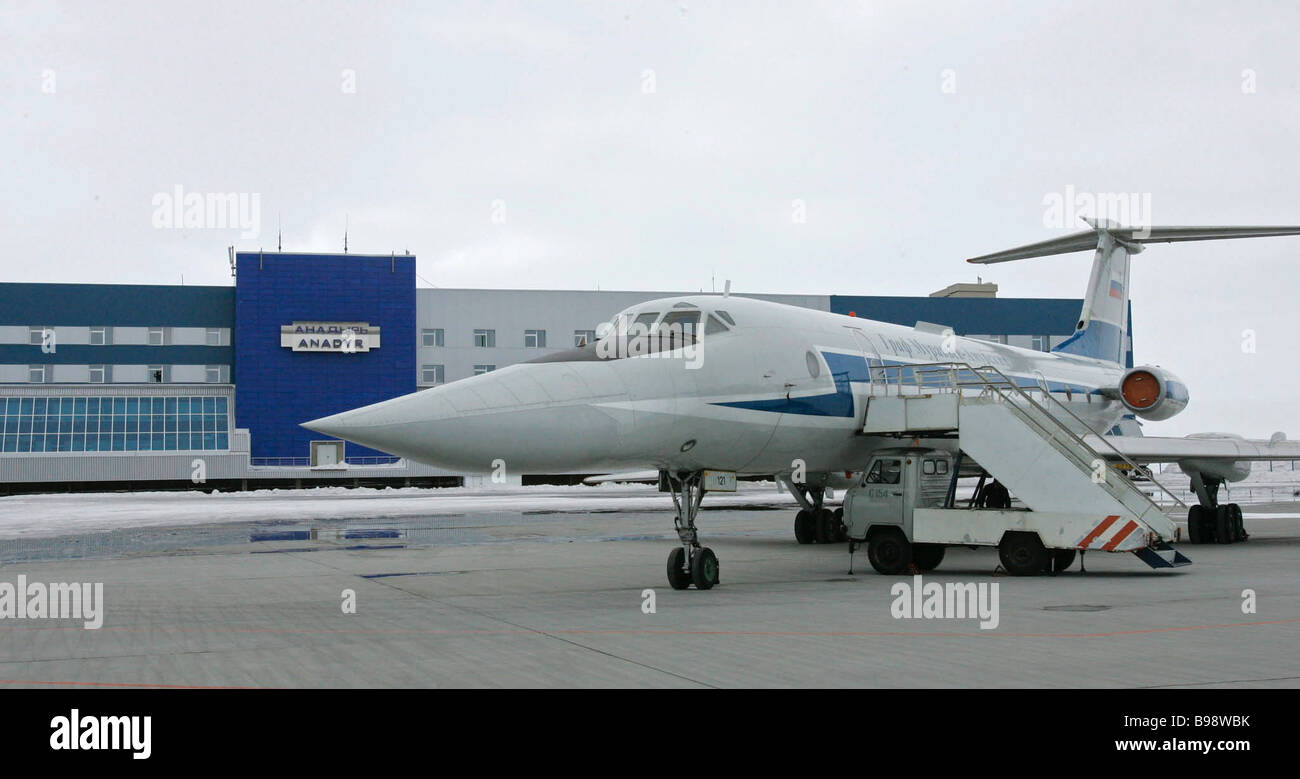 An aircraft at Anadyr Airport Stock Photo - Alamy