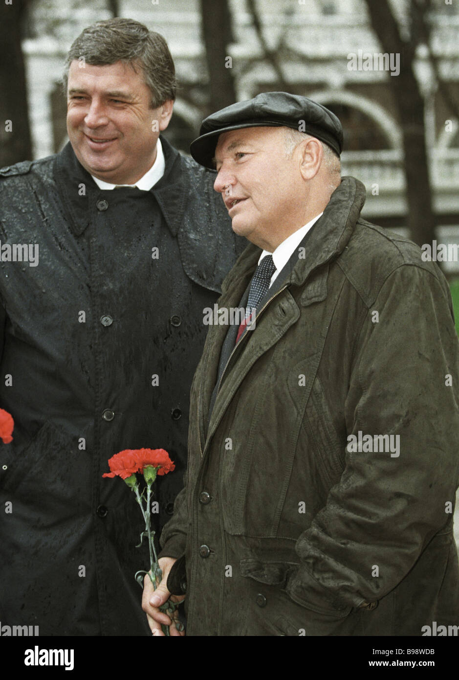 Moscow Mayor Yuri Luzhkov right and RF President s Chief of Staff Pavel ...
