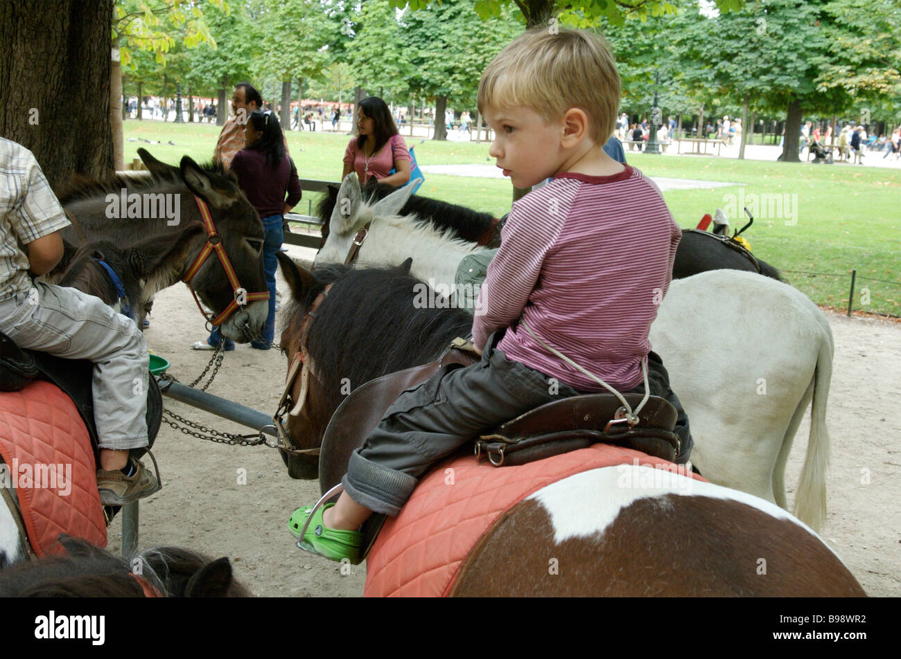 Horse riding in a Parisien park Stock Photo - Alamy