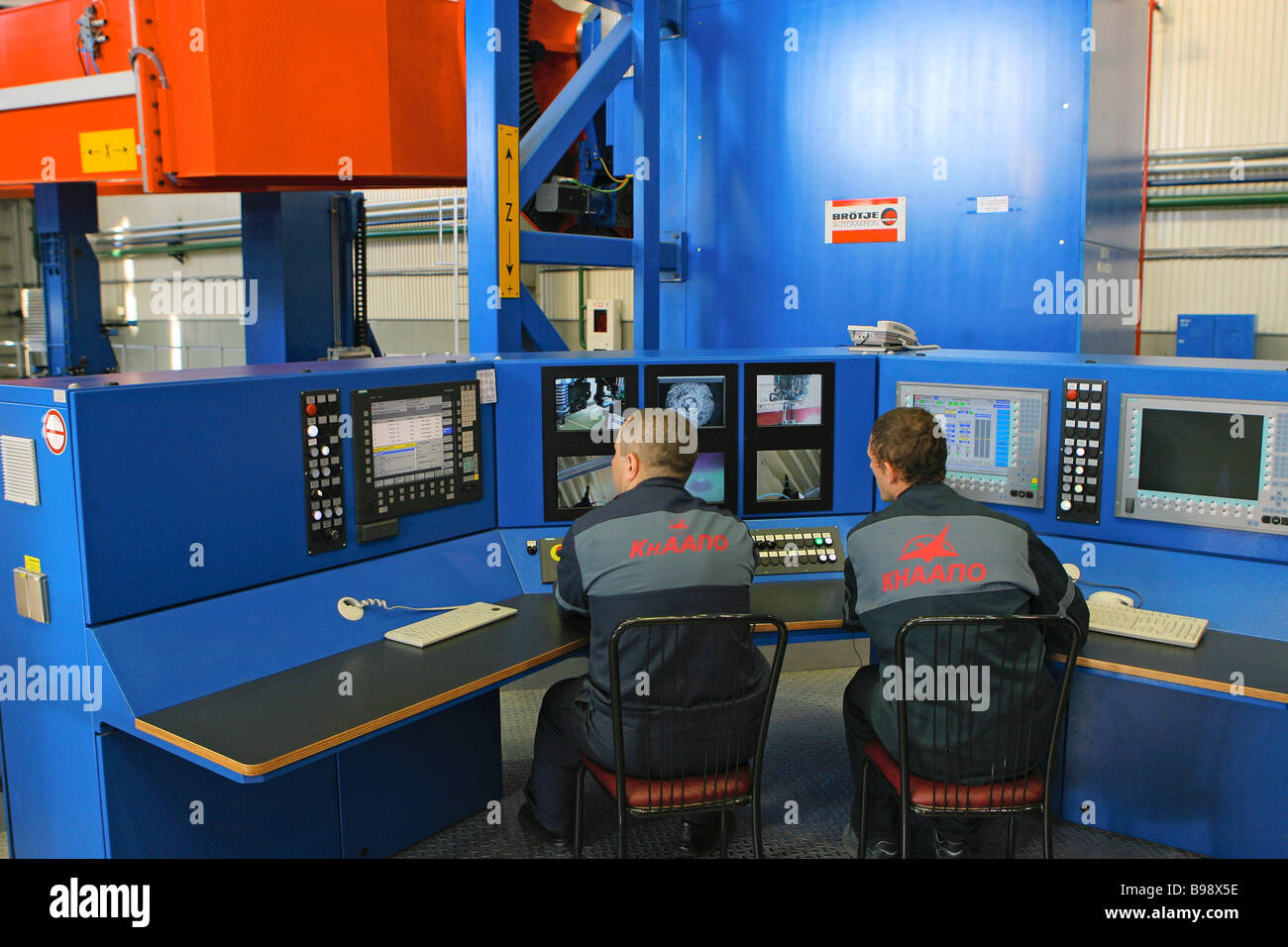 Workers of the Komsomolsk on Amur Aviation Production Association ...