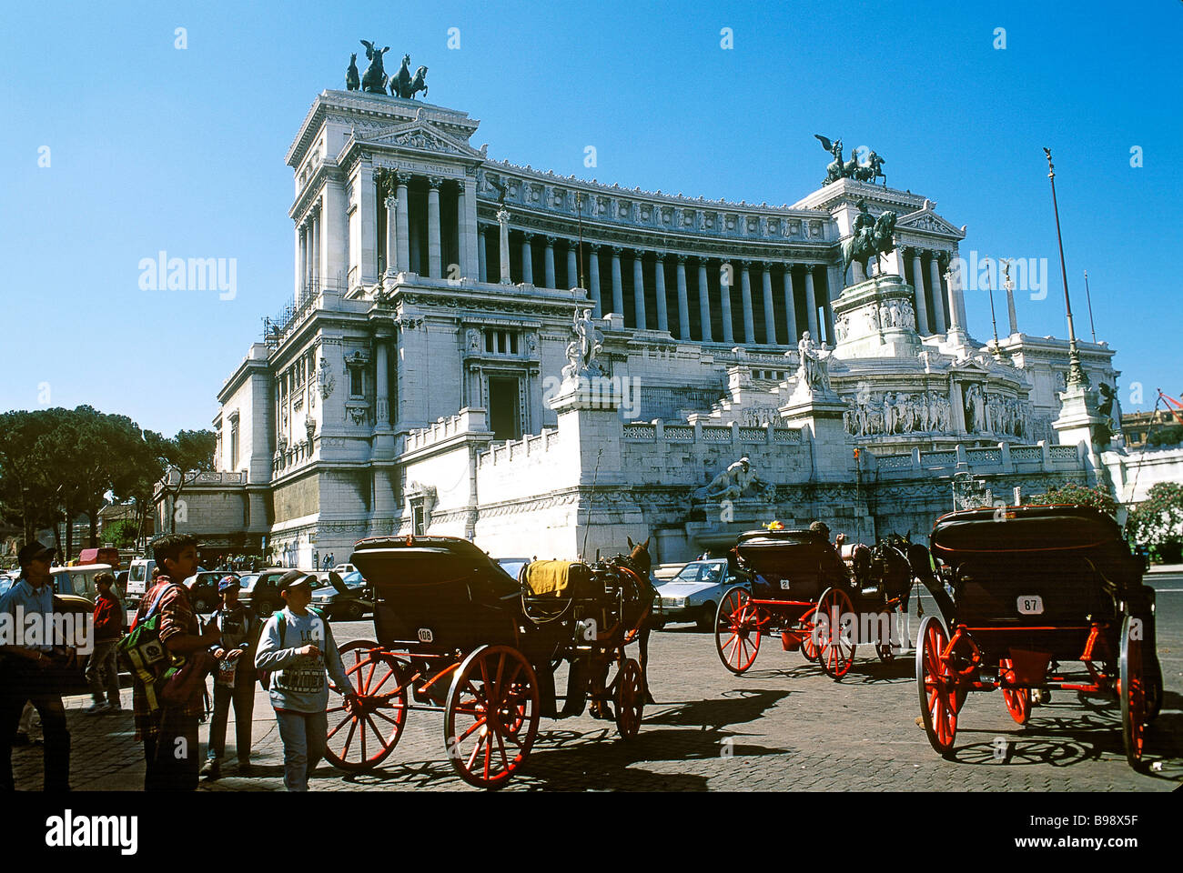 The Homeland Altar in Rome a monument to Italian unification Stock ...